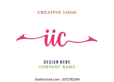 Iic Lettering Logo Simple Easy Understand Stock Vector (Royalty Free ...
