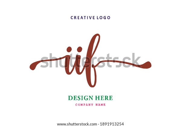 Iif Lettering Logo Simple Easy Understand Stock Vector (Royalty Free ...