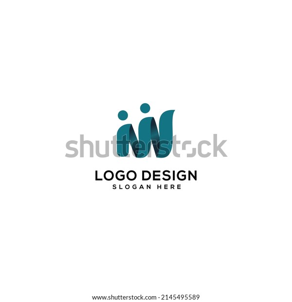 IIM letra marca abstracta logo diseño: vector de stock (libre de ...