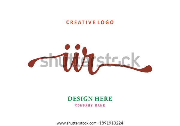 Iir Lettering Logo Simple Easy Understand Stock Vector (Royalty Free ...
