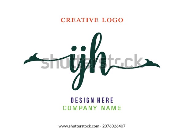 Ijh Lettering Logo Simple Easy Understand Stock Vector (Royalty Free ...