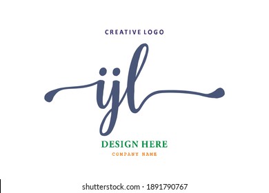 Ijl Lettering Logo Simple Easy Understand Stock Vector (Royalty Free ...