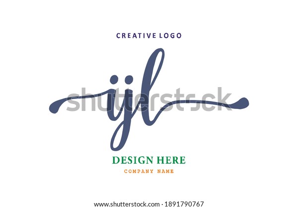 Ijl Lettering Logo Simple Easy Understand Stock Vector (Royalty Free ...
