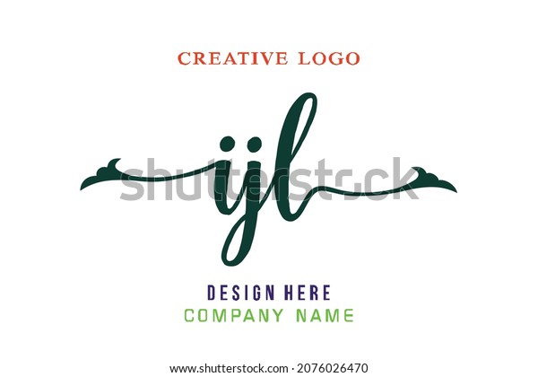 Ijl Lettering Logo Simple Easy Understand Stock Vector (Royalty Free ...