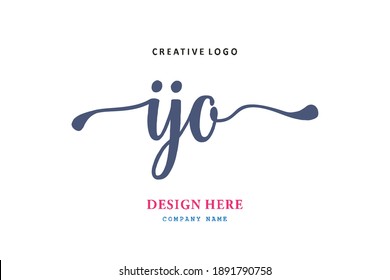 Ijo Lettering Logo Simple Easy Understand Stock Vector (Royalty Free ...
