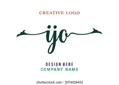 Ijo Lettering Logo Simple Easy Understand Stock Vector (Royalty Free ...