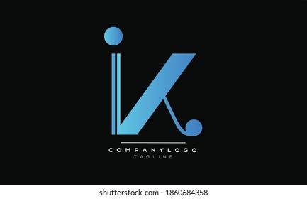 Ik Initials Monogram Letter Text Alphabet Stock Vector (Royalty Free ...