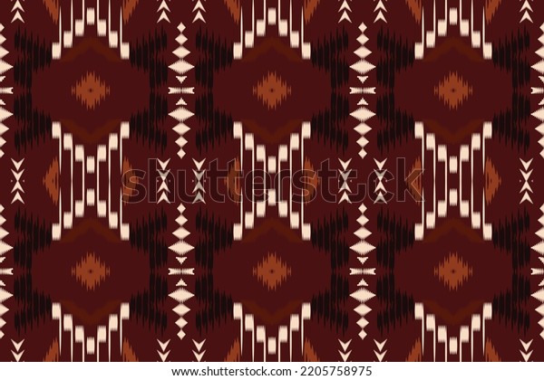Ikat Pattern Seamless Fabric Prints Simple Stock Vector (Royalty Free ...
