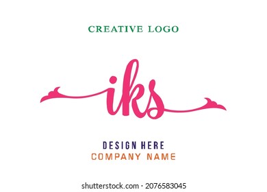 Iks Lettering Logo Simple Easy Understand Stock Vector (Royalty Free ...