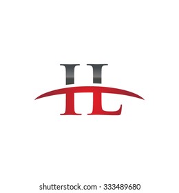 Il Initial Company Red Swoosh Logo Stock Vector (Royalty Free ...
