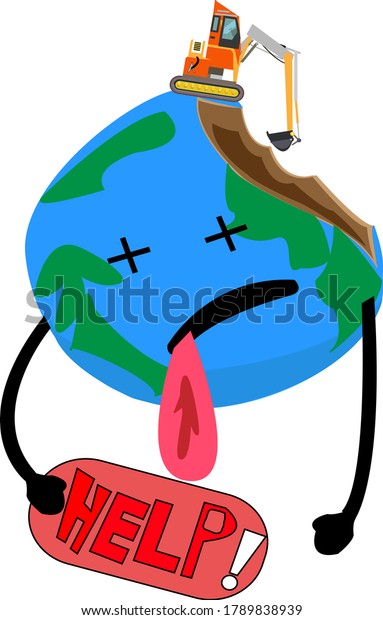 Ilistration Vector Graphic Help Earth Save Stock Vector (Royalty Free ...