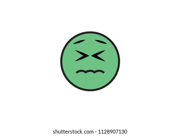 Ill Emoticon Yellow Facial Expression Stock Vector (Royalty Free ...