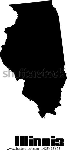 Illinois State Svg Vector Usa Stock Vector (Royalty Free) 1435435625 ...