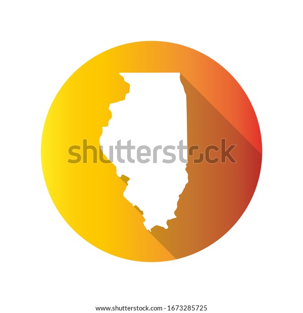 Illinois Usa Symbol Map Icon Round Stock Vector (Royalty Free ...