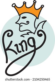 Illlustrations King Logo Fun Stock Vector (Royalty Free) 2104250465 ...