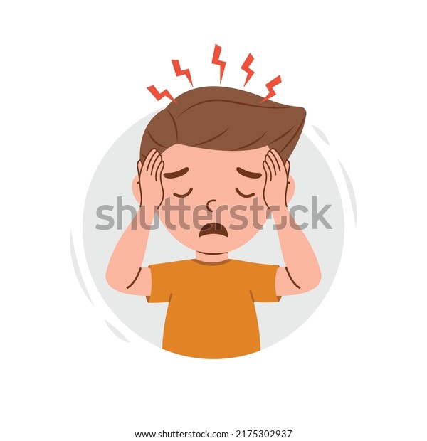 Illness Boy Showing Dizzy Symptoms Vector: เวกเตอร์สต็อก (ปลอดค่า ...