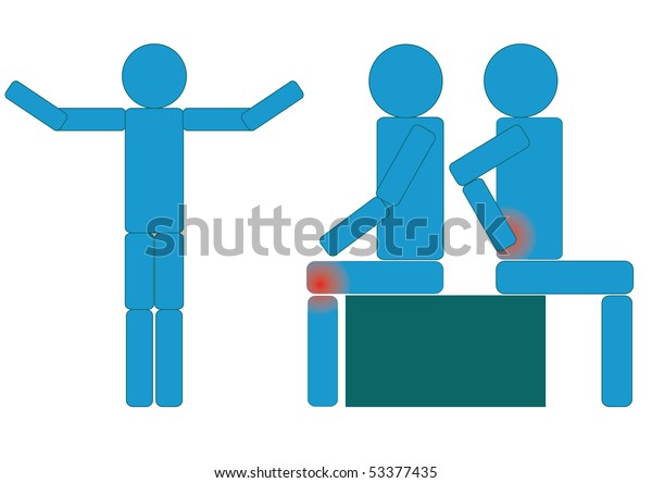 Illness Stick Figure Icon Set Isolated: vector de stock (libre de ...