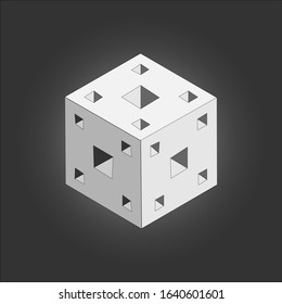 Impossible Cube Isometric Drawing Vector Illustration: vector de stock ...