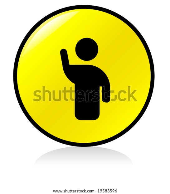 Illuminated Sign Yellow Version Info Symbol Stock Vector (Royalty Free ...
