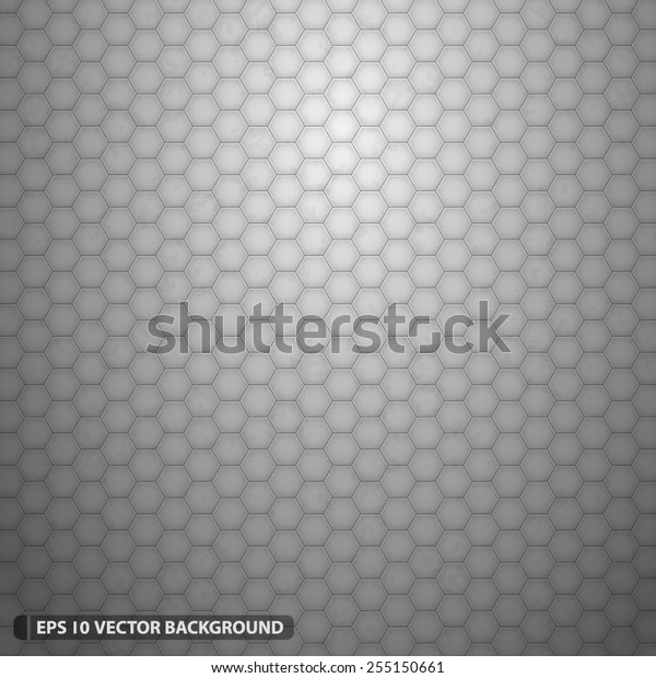 Illuminated White Hexagon Grid Vector Pattern Stock Vector (Royalty ...