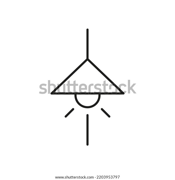 Illumination Outline Vector Black Icon Eps Stock Vector (Royalty Free ...