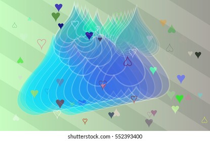 Illumination Over Shiny Hart Vector Background Stock Vector (Royalty ...