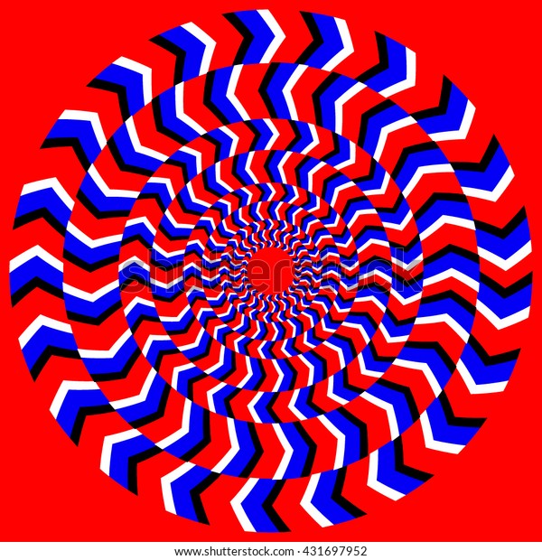 Illusion Hypnotic Rotation Vector Perpetual Rotation Stock Vector ...