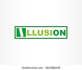 Illusion Text Design Template Vector Lettering Stock Vector (Royalty ...
