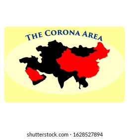 Illustrarions Vector Graphic Map Area Affected Stock Vector (Royalty ...