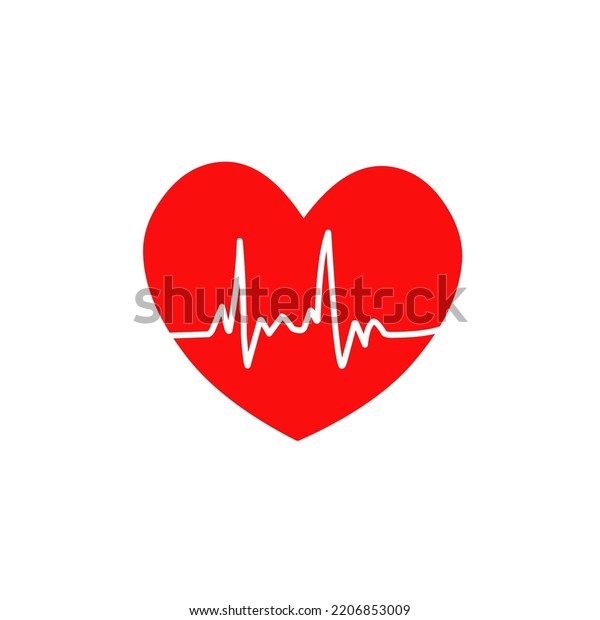 Illustrasion Vector Graphic Red Heart Logo Stock Vector (Royalty Free ...