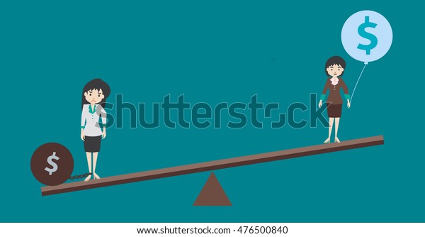 Illustrate Social Disparity Stock Vector (Royalty Free) 476500840 ...