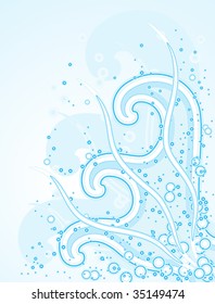 Illustrated Blue Abstract Background Stock Vector (Royalty Free ...