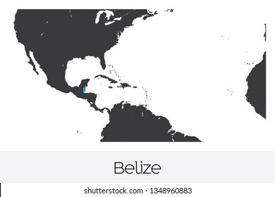 Illustrated Country Shape Belize Stock Vector (Royalty Free) 1348960883 ...