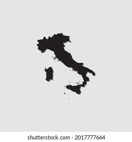 Illustrated Country Shape Drop Shadow Italy Stock Vector (Royalty Free ...