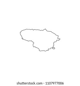 Illustrated Country Shape Lithuania Stock Vector (Royalty Free ...
