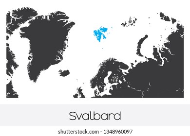 Illustrated Country Shape Svalbard Stock Vector (Royalty Free ...