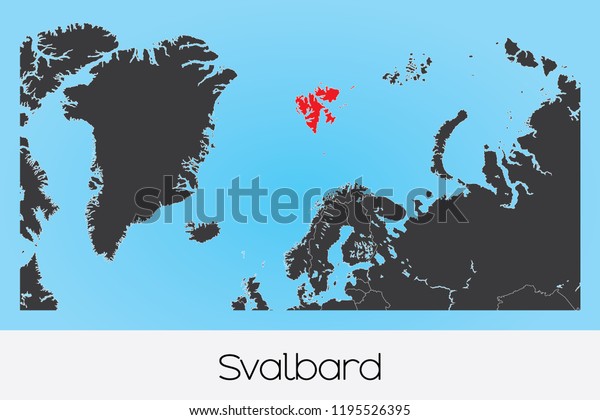 Illustrated Country Shape Svalbard Stock Vector (Royalty Free ...