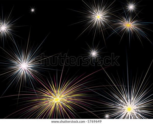 Illustrated Fireworks Background Room Add Your Stock Vector (Royalty ...