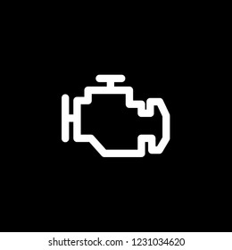 Check Engine Light Icon Set Stock Vector (Royalty Free) 1254807361 ...
