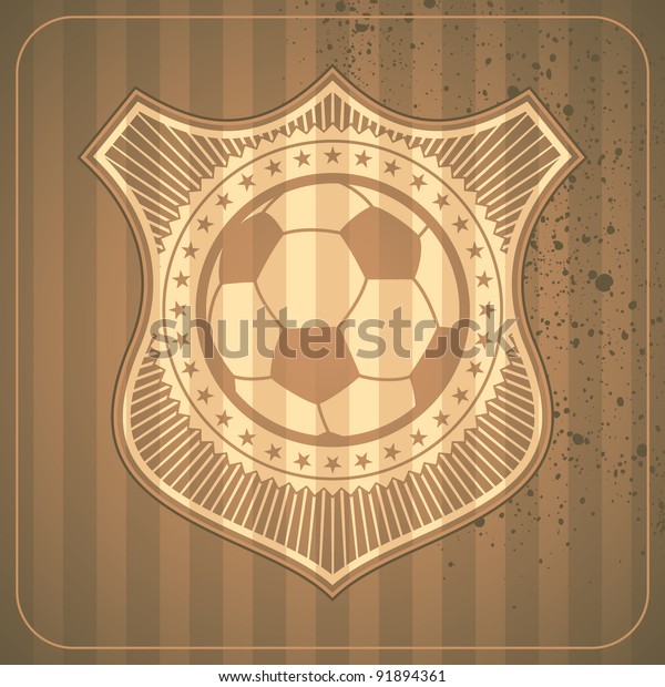 Illustrated Soccer Crest Vector Illustration Stock Vector (Royalty Free ...