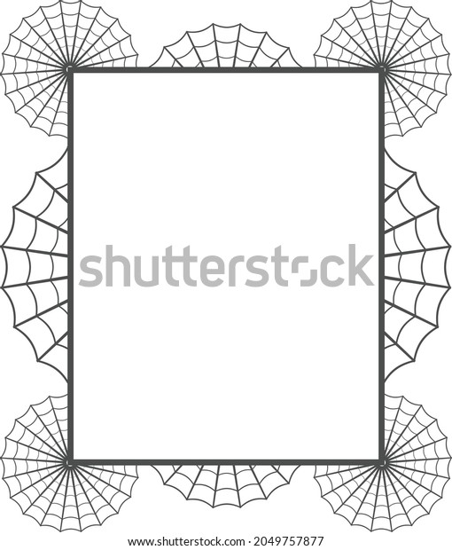Illustrated Spider Web Style Frame Circular Stock Vector (Royalty Free ...