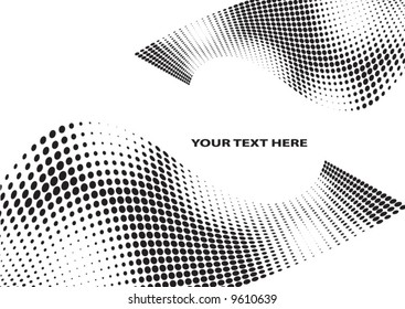Illustrated Wave Dotted Design Stock Vector (Royalty Free) 9610639