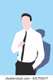 Illustrated Young Man No Face No Stock Vector (Royalty Free) 431793577 ...