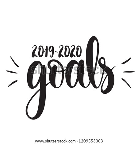 Illustration 20192020 Goals Vector Illustration Isolated Stock Vector ...