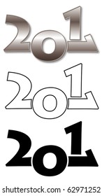 Illustration 2d 2011 Year Stock Vector (Royalty Free) 62971252 ...