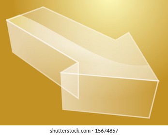 Illustration 3d Translucent Arrow Pointing Right: เวกเตอร์สต็อก (ปลอด ...