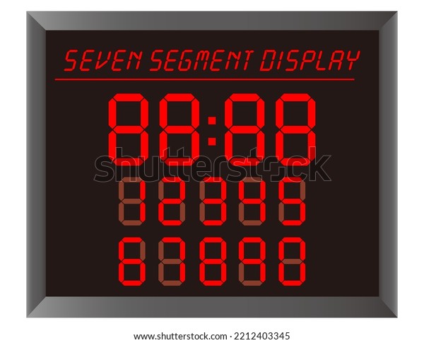 Illustration 7segment Digital Illustration Digital Display Stock Vector ...