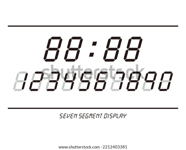 Illustration 7segment Digital Illustration Digital Display Stock Vector ...