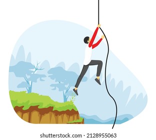 Illustration About Jumping Higher Reach Goal Stock Vector (Royalty Free ...