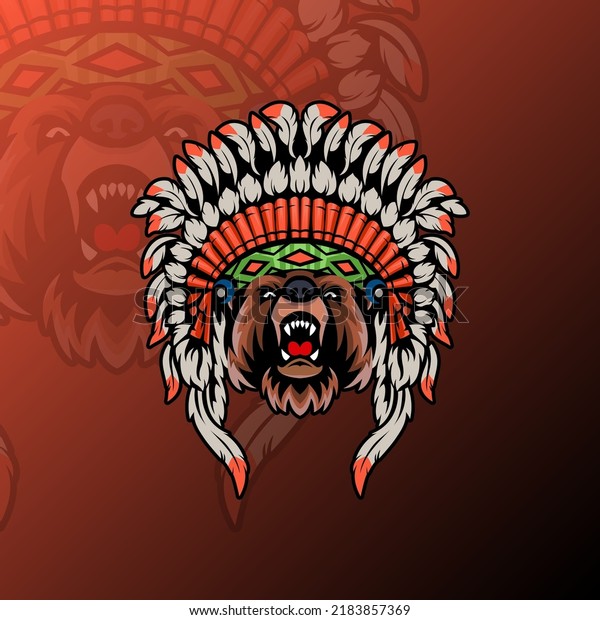 Illustration Abstract Art Apache Mascot Logo Stock Vector (Royalty Free ...